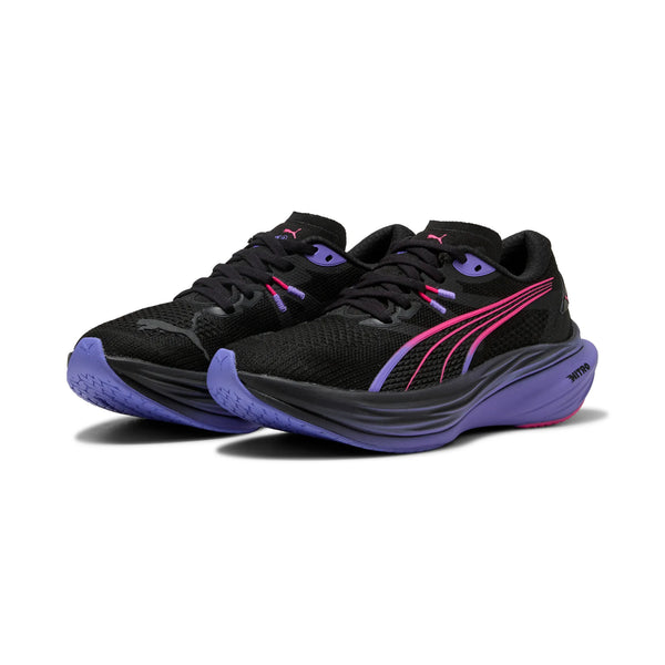 Puma Deviate NITRO 3 DIGITOKYO Black-Fluro Pink Pes Women - SportSA