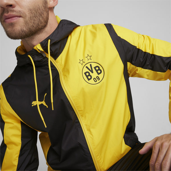 Puma BVB Prematch Woven Jacket Cyber Yellow - SportSA